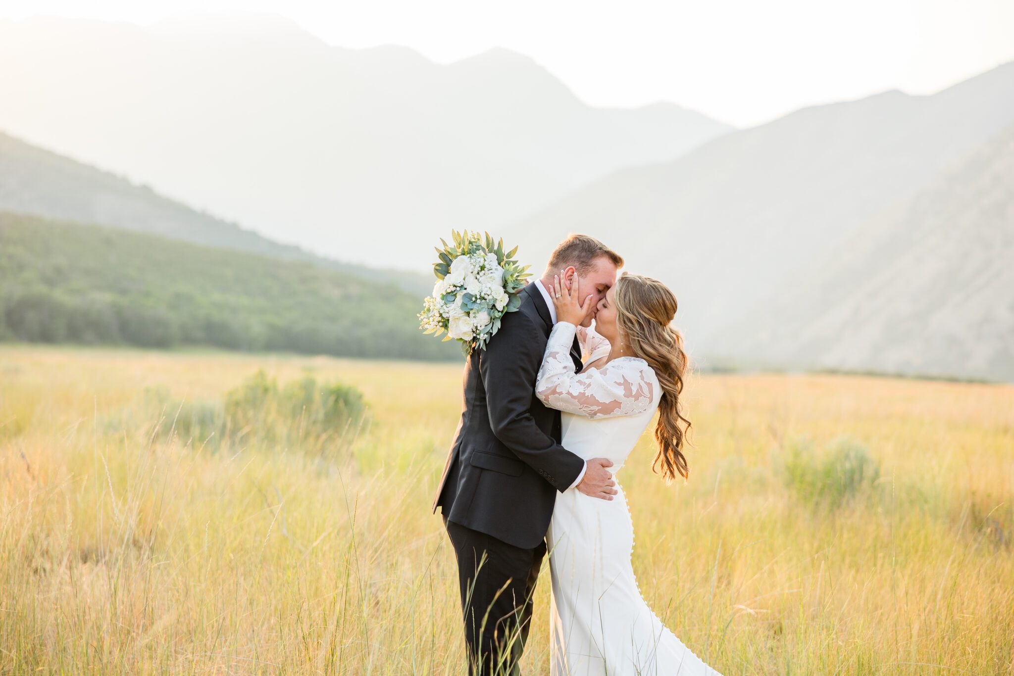 Romantic Bridal Portraits in the Provo Foothills - Utah Weddings