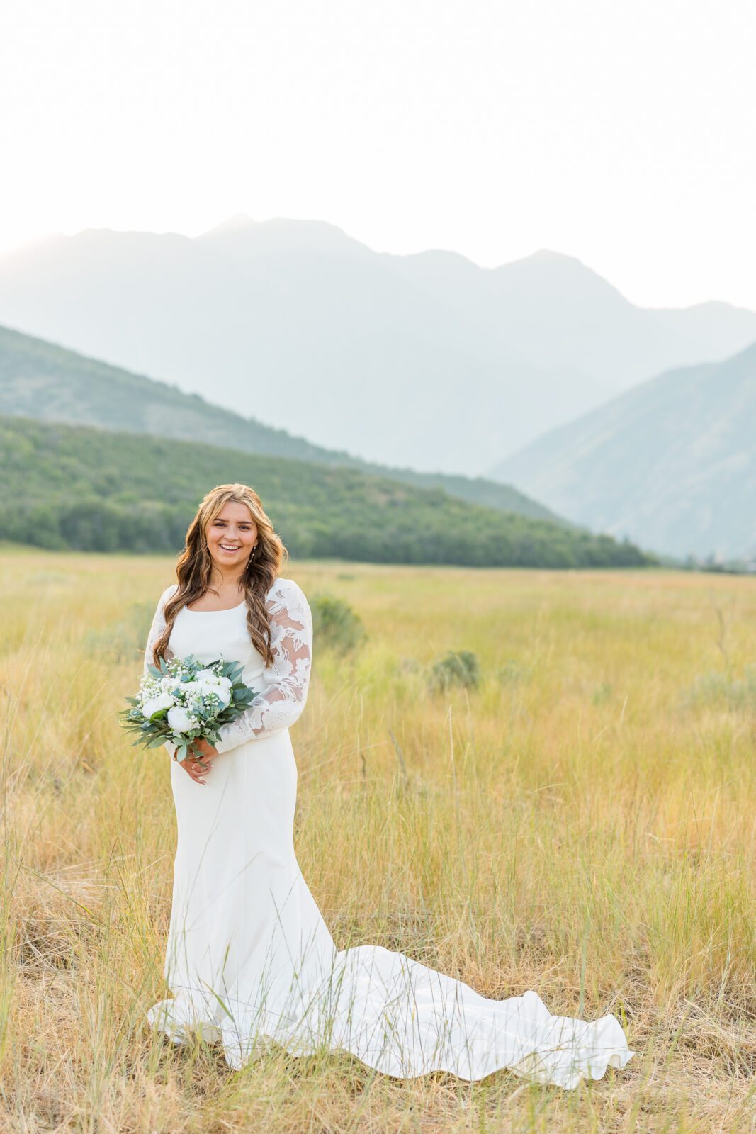 Romantic Bridal Portraits in the Provo Foothills - Utah Weddings