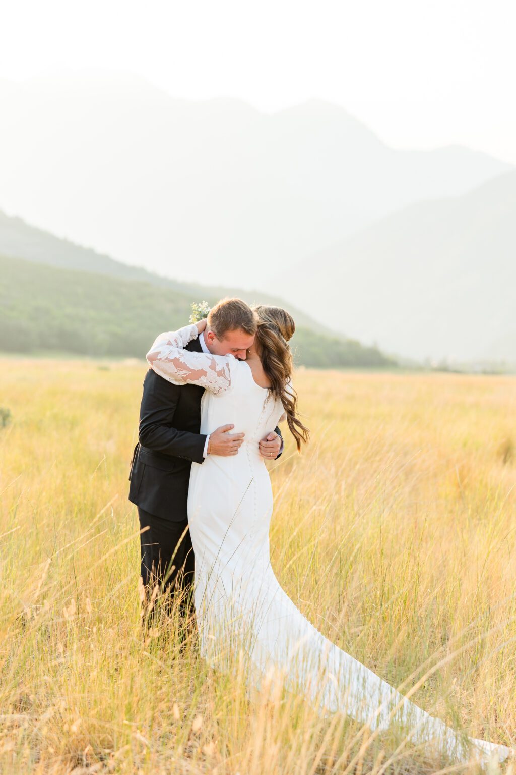 Romantic Bridal Portraits in the Provo Foothills - Utah Weddings