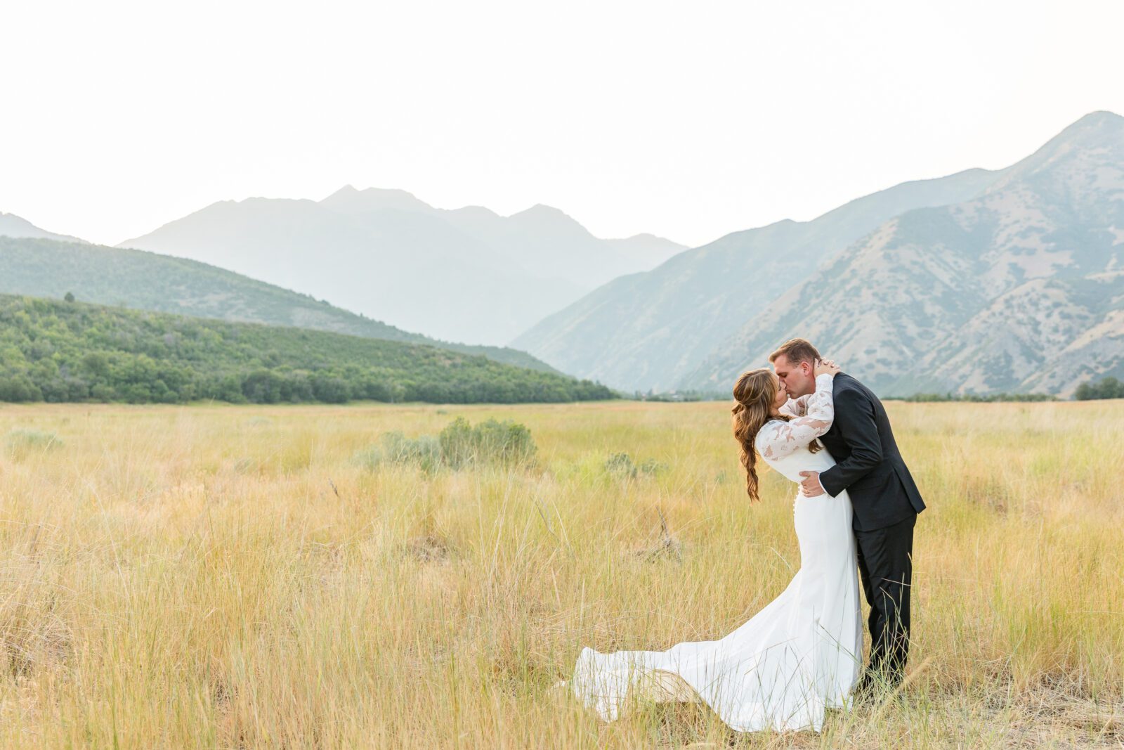 Romantic Bridal Portraits in the Provo Foothills - Utah Weddings