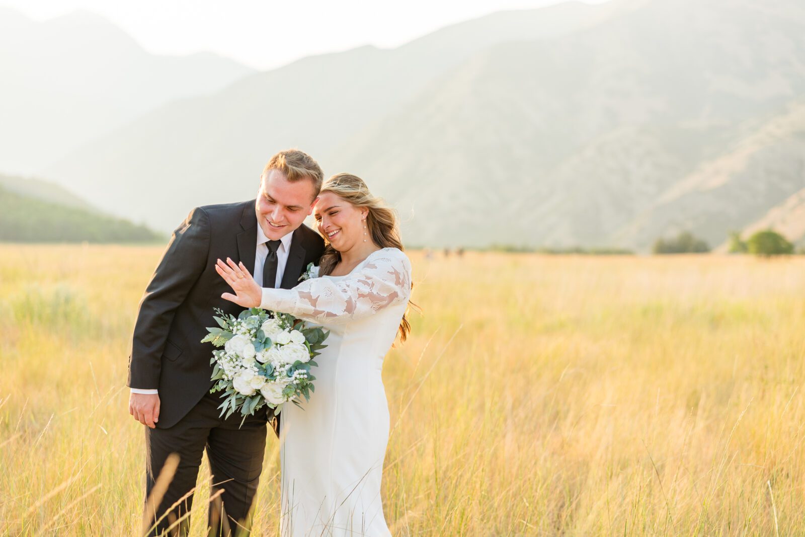 Romantic Bridal Portraits in the Provo Foothills - Utah Weddings