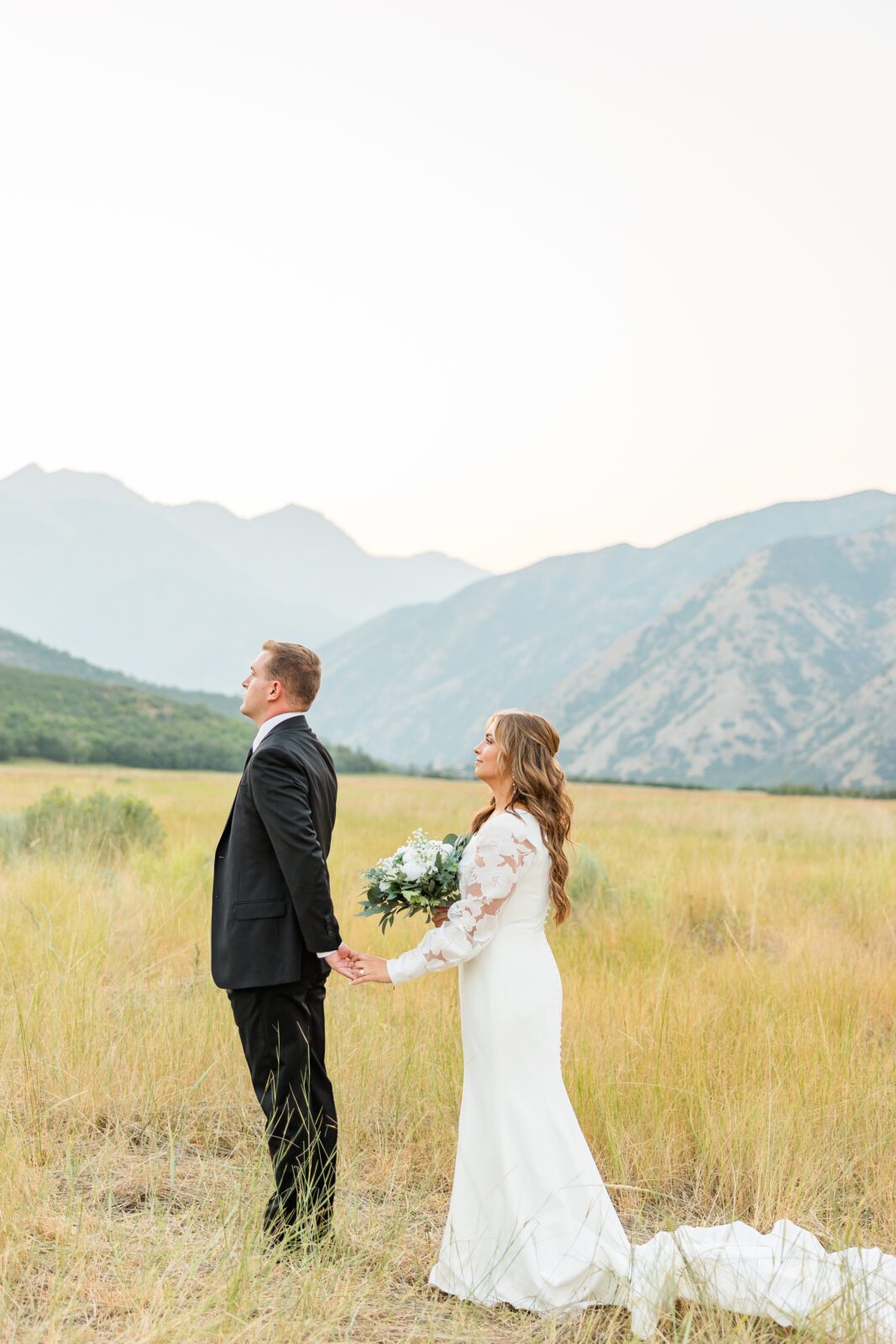 Romantic Bridal Portraits in the Provo Foothills - Utah Weddings